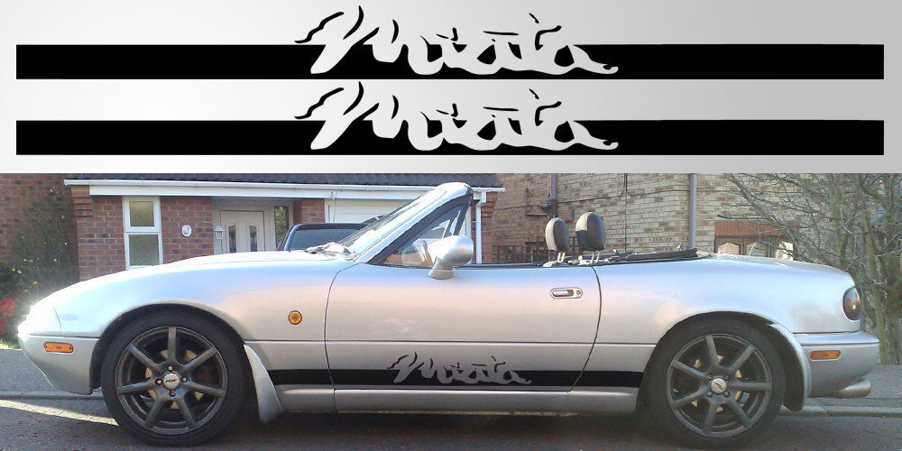 Miata MX-5 Script Vinyl Decal Graphic – Stripe Garage